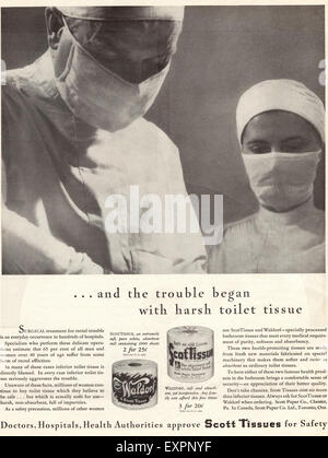 1920s USA Scot Tissues Magazine Advert Stock Photo - Alamy
