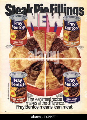 1970s UK Fray Bentos Magazine Advert Stock Photo - Alamy