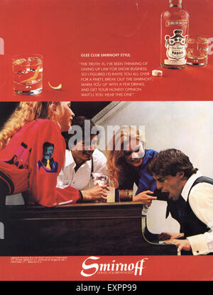 1980s UK Smirnoff Magazine Advert Stock Photo - Alamy