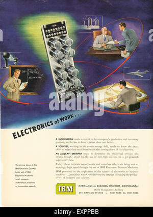1950s USA IBM Magazine Advert Stock Photo - Alamy