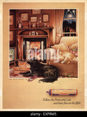 1980s UK Standard Fireworks Magazine Advert Stock Photo - Alamy
