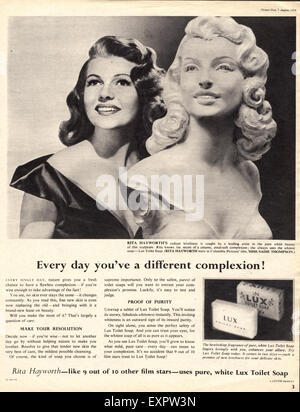 1950s USA Lux Magazine Advert Stock Photo - Alamy