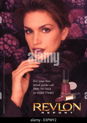 1990s UK Revlon Magazine Advert Stock Photo - Alamy