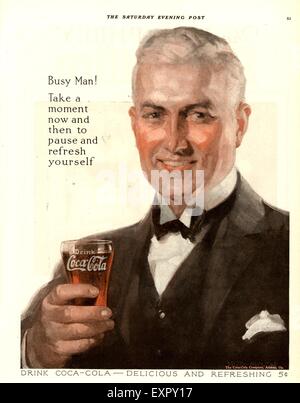 1920s USA Coca-Cola Magazine Advert Stock Photo - Alamy