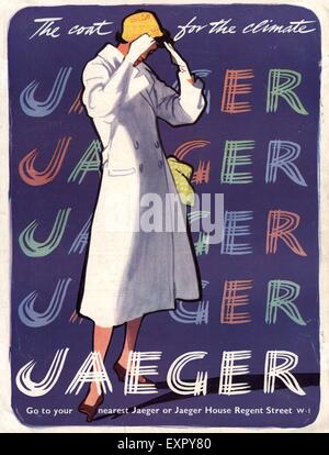 1950s UK Jaeger Magazine Advert Stock Photo - Alamy