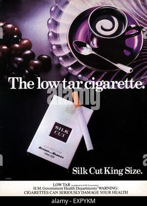 1970s UK Silk Cut Magazine Advert Stock Photo - Alamy