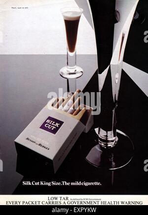 1970s UK Silk Cut Magazine Advert Stock Photo - Alamy