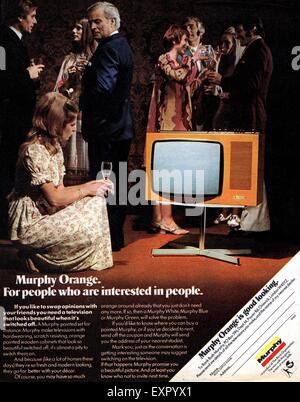 1970s UK Murphy Television Magazine Advert Stock Photo - Alamy