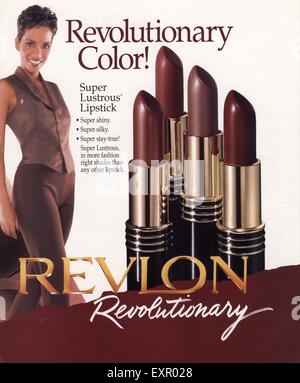 1990s UK Revlon Magazine Advert Stock Photo - Alamy