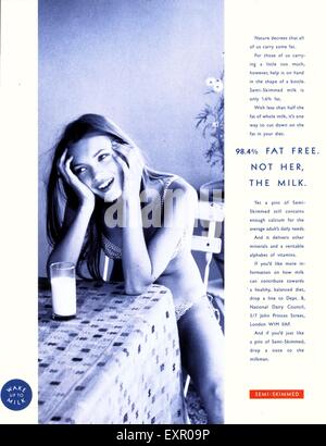 1980s UK Milk Magazine Advert Stock Photo - Alamy