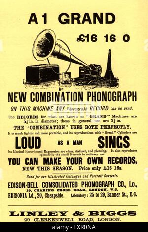 1890s UK Victorian Inventions Magazine Advert Stock Photo - Alamy