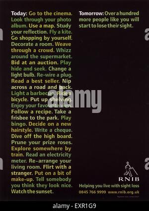 2000s UK RNIB Magazine Advert Stock Photo - Alamy