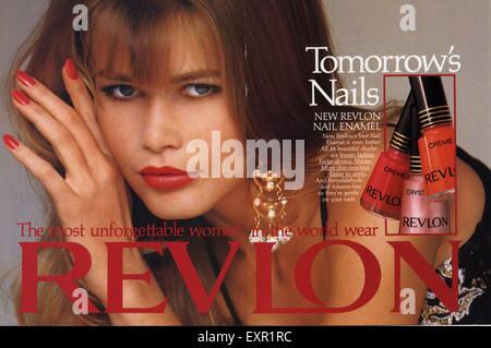 1990s UK Revlon Magazine Advert Stock Photo - Alamy