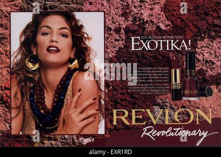 1990s UK Revlon Magazine Advert Stock Photo - Alamy
