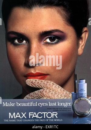 1970s UK Max Factor Magazine Advert Stock Photo - Alamy