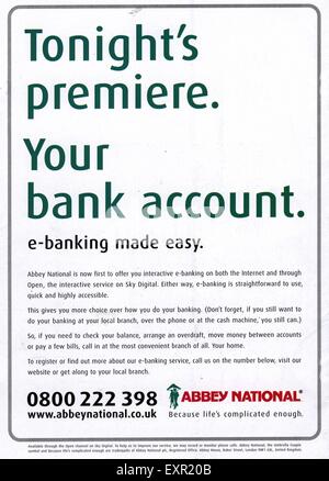 2000s UK Abbey National Magazine Advert Stock Photo - Alamy