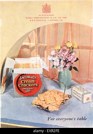 1950s UK Jacob's Magazine Advert Stock Photo - Alamy