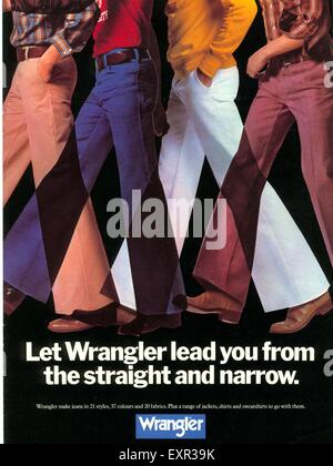 1970s UK Wrangler Magazine Advert Stock Photo - Alamy