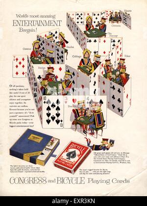 1940s USA Congress Playing Cards Magazine Advert Stock Photo: 85330323 ...