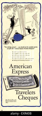 1950s USA American Express Magazine Advert (detail Stock Photo - Alamy