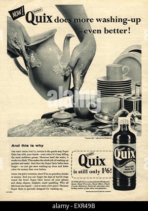 1950s UK Quix Magazine Advert Stock Photo - Alamy