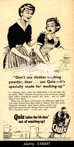 1950s UK Quix Magazine Advert Stock Photo - Alamy
