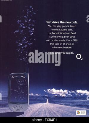 2000s UK O2 Magazine Advert Stock Photo - Alamy