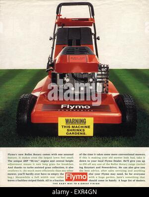 1980s UK Flymo Magazine Advert Stock Photo - Alamy