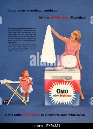 1960s UK Omo Magazine Advert Stock Photo - Alamy