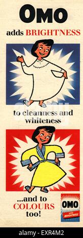 1960s UK Omo Magazine Advert Stock Photo - Alamy