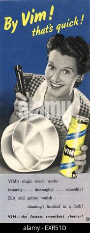 1940s UK Vim Magazine Advert Stock Photo - Alamy