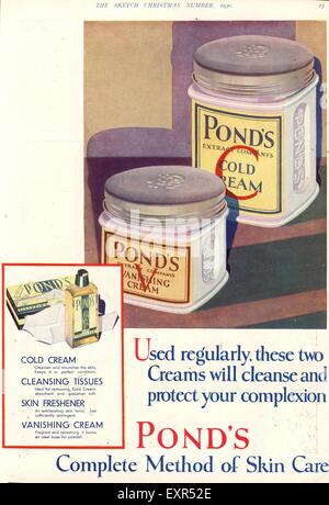 1930s UK Pond's Magazine Advert Stock Photo - Alamy