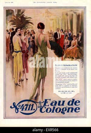 1920s UK 4711 Eau de Cologne Magazine Advert Stock Photo - Alamy