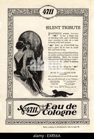1920s UK 4711 Eau de Cologne Magazine Advert Stock Photo - Alamy