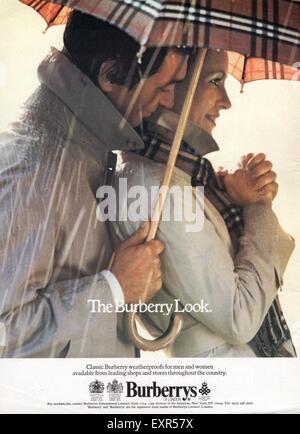 1970s UK Burberry Magazine Advert Stock Photo - Alamy