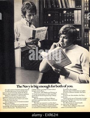 1970s UK Navy Recruitment Magazine Advert Stock Photo - Alamy
