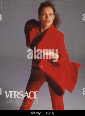 1990s UK Versace Magazine Advert Stock Photo - Alamy