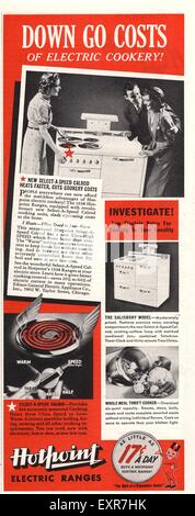 1930s USA Hotpoint Magazine Advert Stock Photo - Alamy