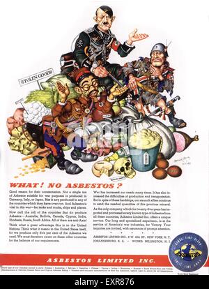 1940s USA Asbestos Magazine Advert Stock Photo - Alamy
