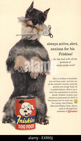 1950s USA Friskies Magazine Advert Stock Photo - Alamy