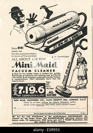 1950s UK Hoover Magazine Advert Stock Photo - Alamy