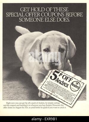 1980s UK Andrex Magazine Advert Stock Photo - Alamy