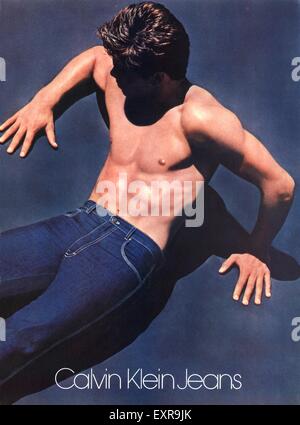1980s USA Calvin Klein Magazine Advert Stock Photo - Alamy