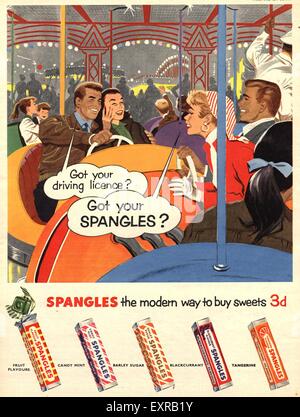1950s UK Spangles Magazine Advert Stock Photo - Alamy