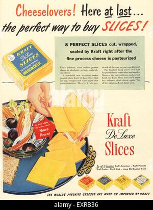 1950s USA Kraft Magazine Advert Stock Photo - Alamy