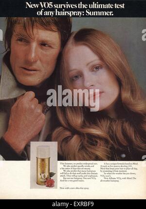 1970s UK VO5 Magazine Advert Stock Photo - Alamy