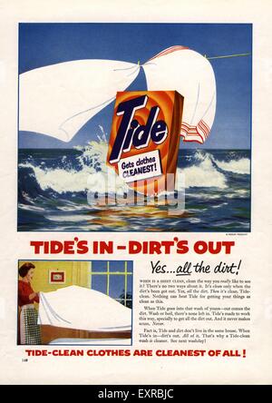 1950s UK Tide Magazine Advert Stock Photo - Alamy