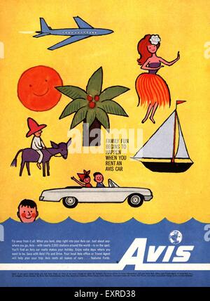 1960s USA Avis Magazine Advert Stock Photo - Alamy