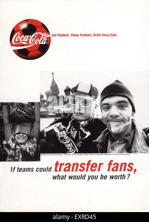 1990s UK Coca-Cola Magazine Advert Stock Photo - Alamy