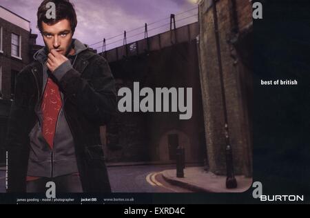 2000s UK Burton Magazine Advert Stock Photo - Alamy